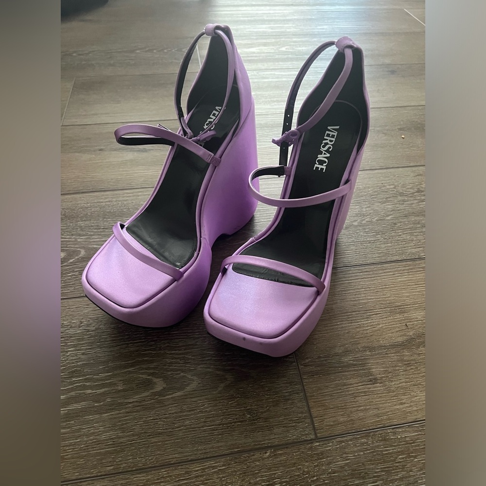 Versace Triplatform Wedge Lilac - Gem